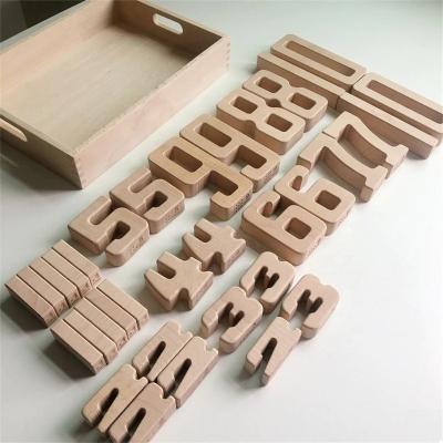 China Educational Wooden Alphabet And Number Blocks Math Digital Toys ISO9001 for sale