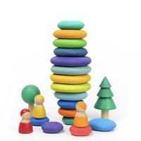 China 32pcs Digital Number Wooden Building Blocks Balance Blocks For Toddlers for sale