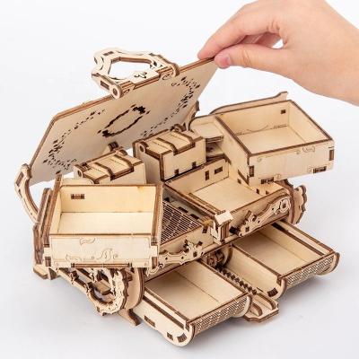 China Personality 3.94in Mechanical Wooden Puzzles Wooden Mechanical 3d Puzzles for sale