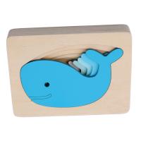 China Jigsaw Animal Wooden Building Blocks For Kids Puzzle Block Toy ISO9001 for sale