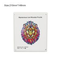 China 53g Lion Baby Building Blocks Wooden Stacking Jigsaw Animal Interactive Games for sale