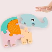 China Baby 0.9cm Balance Forest Wooden Block Puzzle Toys Wooden Animal Jigsaw Puzzles for sale