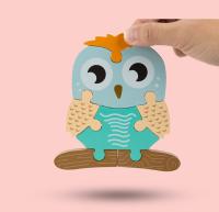 China Baby 0.9cm Balance Forest Wooden Block Puzzle Toys Wooden Animal Jigsaw Puzzles for sale