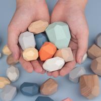 China Stones Balance Number Wooden Blocks Set For Toddlers 36pcs for sale