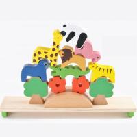 China 16CM Cute Educational Wooden Blocks Toys Wooden Building Blocks Set for sale