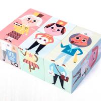 China Particles Combination 5cm Puzzle Blocks Wooden Toys For Toddlers for sale