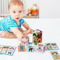 China Particles Combination 5cm Puzzle Blocks Wooden Toys For Toddlers for sale
