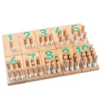 China Digital 8cm Jigsaw Wooden Number Blocks Toys Baby Educational Toys for sale