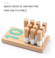 China Digital 8cm Jigsaw Wooden Number Blocks Toys Baby Educational Toys for sale