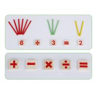 China Number Digital 23cm Wooden Math Toy Montessori Counting Blocks Non Toxic for sale