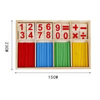 China Number Digital 23cm Wooden Math Toy Montessori Counting Blocks Non Toxic for sale