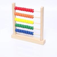 China 3D Geometric 15cm Wooden Bead Counting Abacus Child Toy Numbers Counting for sale