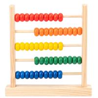 China 3D Geometric 15cm Wooden Bead Counting Abacus Child Toy Numbers Counting for sale