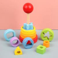 China 5.51in Wooden Montessori Baby Toys Beech Wood Teether for sale