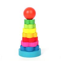 China 5.51in Wooden Montessori Baby Toys Beech Wood Teether for sale