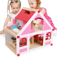 China 37.5cm Casa Vintage Wooden Dollhouse Furniture  DIY Miniature for sale