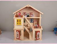 China Kids DIY 55.5cm Garage Mini Dollhouse Furniture Wooden Miniature Dollhouse for sale