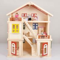 China Kids DIY 55.5cm Garage Mini Dollhouse Furniture Wooden Miniature Dollhouse for sale