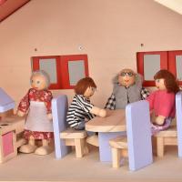 China Kids DIY 55.5cm Garage Mini Dollhouse Furniture Wooden Miniature Dollhouse for sale