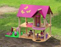 China Children ISO9001 Castle Wooden Doll House Toys  Dream House for sale