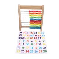 China Arithmetic Abacus Wooden Math Toy Rainbow 7cm Wooden Counting Beads for sale