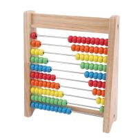 China Arithmetic Abacus Wooden Math Toy Rainbow 7cm Wooden Counting Beads for sale