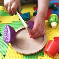 China Water Paint 1.94in Wooden Fruit Cutting Set Kitchen Role Play for sale