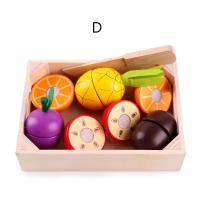 China Cooking Props 5.5cm Wooden Role Play Food Magnetic Fruit Toys for sale