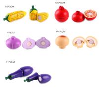 China Cooking Props 5.5cm Wooden Role Play Food Magnetic Fruit Toys for sale