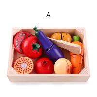 China Cooking Props 5.5cm Wooden Role Play Food Magnetic Fruit Toys for sale