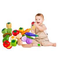 China Cooking Props 5.5cm Wooden Role Play Food Magnetic Fruit Toys for sale