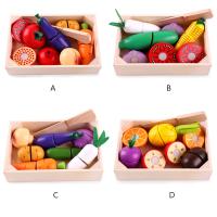 China Cooking Props 5.5cm Wooden Role Play Food Magnetic Fruit Toys for sale