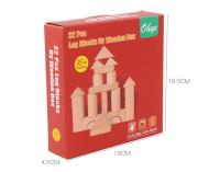 China Large 22PCS Jumbo Wooden Building Blocks Classic Castle 17.5cm for sale