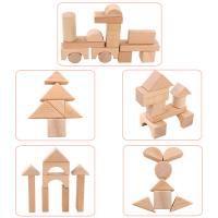 China Large 22PCS Jumbo Wooden Building Blocks Classic Castle 17.5cm for sale