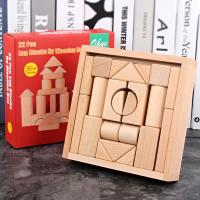 China Large 22PCS Jumbo Wooden Building Blocks Classic Castle 17.5cm for sale