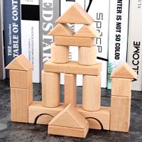 China Large 22PCS Jumbo Wooden Building Blocks Classic Castle 17.5cm for sale