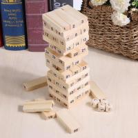 China Digits Domino Wooden Building Blocks Toy Tower Stacking Game for sale