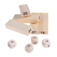 China Digits Domino Wooden Building Blocks Toy Tower Stacking Game for sale