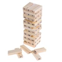 China Digits Domino Wooden Building Blocks Toy Tower Stacking Game for sale