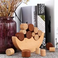 China Montessori Moon Small Wooden Building Blocks Target Beech Balance for sale