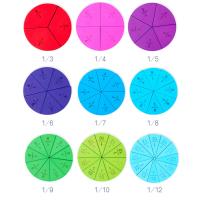 China Card Math 11Pcs Number Puzzle Board Wooden Fraction Puzzle Teaching Aids for sale