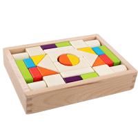 China Big 15cm Castle Wooden Building Blocks Toy Stacking 30 Pieces for sale