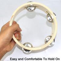 China BeBe 15cm Wooden Musical Toys Handbell Wooden Tambourine Baby for sale