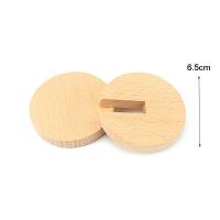 China Handbell  6 Inch Wooden Teethers Safe Tambor Beech Wood Teether for sale