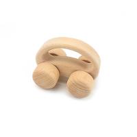 China Handbell  6 Inch Wooden Teethers Safe Tambor Beech Wood Teether for sale