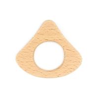 China Handbell  6 Inch Wooden Teethers Safe Tambor Beech Wood Teether for sale