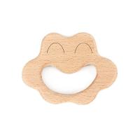 China Handbell  6 Inch Wooden Teethers Safe Tambor Beech Wood Teether for sale