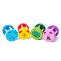 China Montessori Rattle 1.9in Wooden Musical Toys Baby Wooden Instrument Set for sale