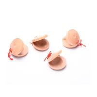 China Round Castanets Wooden Music Set Baby Instrument Teaching Aids Kids for sale