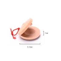 China Round Castanets Wooden Music Set Baby Instrument Teaching Aids Kids for sale
